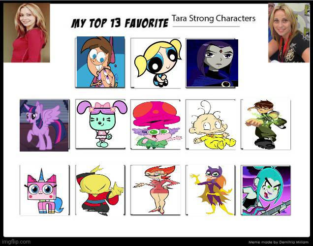 My Top 13 Tara Strong Characters By Raymondrules65 On Deviantart