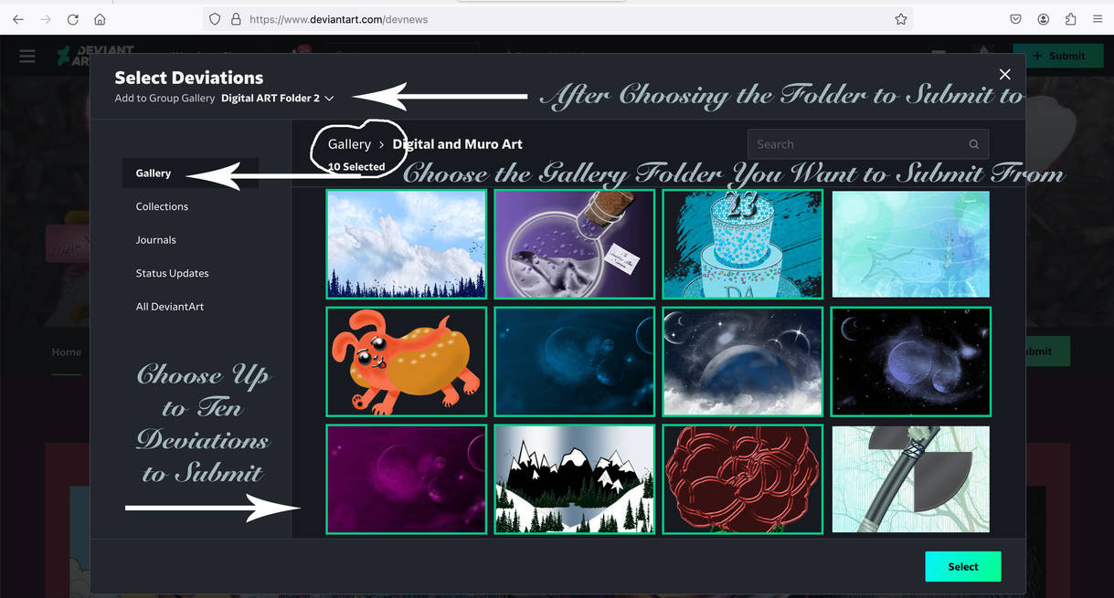 Submitting Multiple Devs At Once To A Group By Wdwparksgal On Deviantart