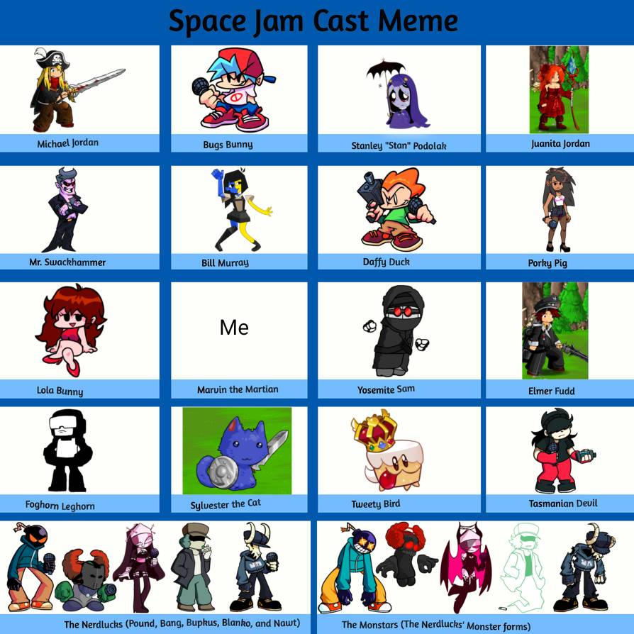 My Space Jam Cast Meme. by MegaFume on DeviantArt My Space Jam Cast Meme. by MegaFume on DeviantArt