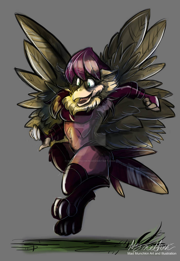 Commission Female Anthro Bird By Mad Munchkin On Deviantart
