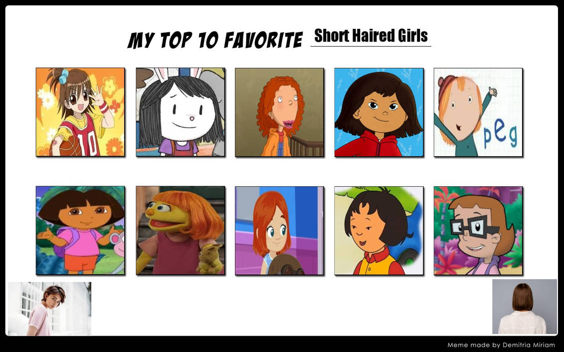 My Top 10 Favourite Short Haired Girls By Julinhafidelis On Deviantart