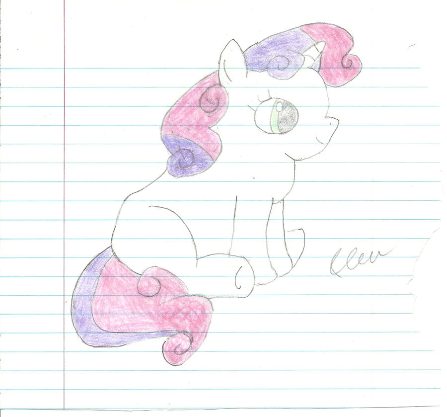 Sweetie Belle Sitting By Skunkwitch On Deviantart
