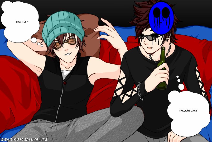 Casual Eyeless Jack And Ticci Toby By Eyelesshallow24 On Deviantart