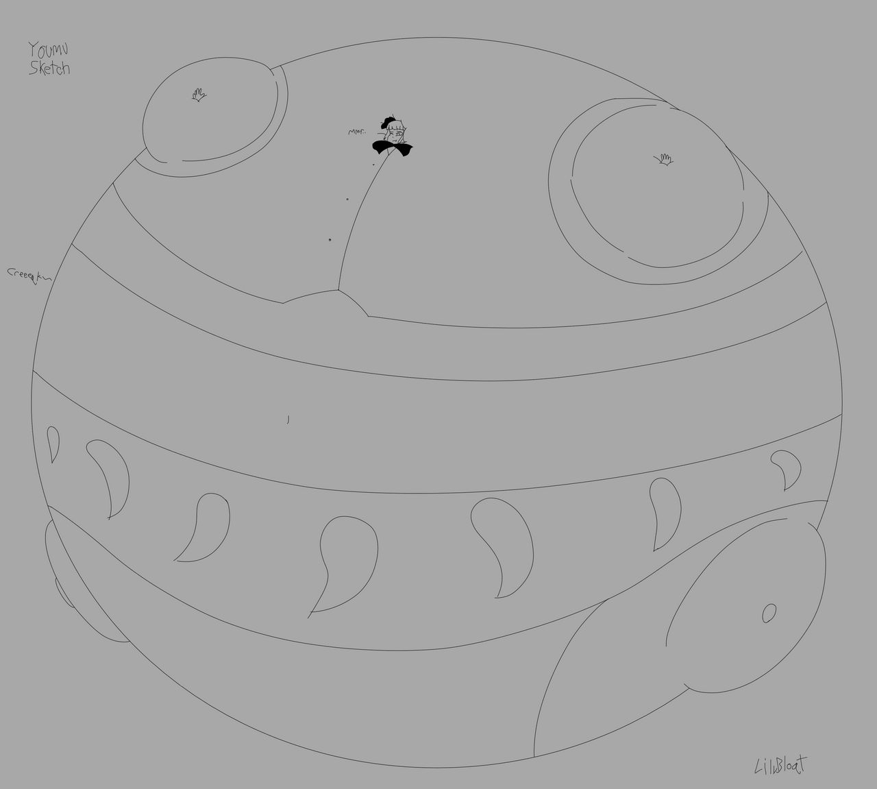 Blimp Youmu Sketch By Lilybloat On Deviantart