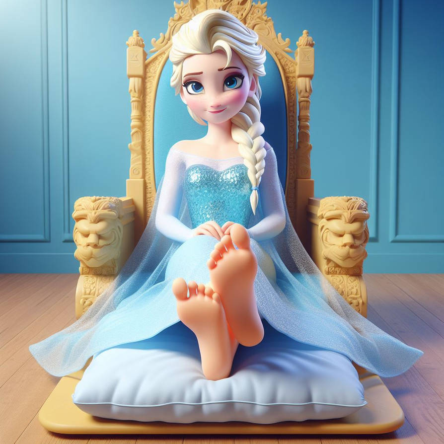 Elsa Barefooted For Us By Aliengrey1 On Deviantart
