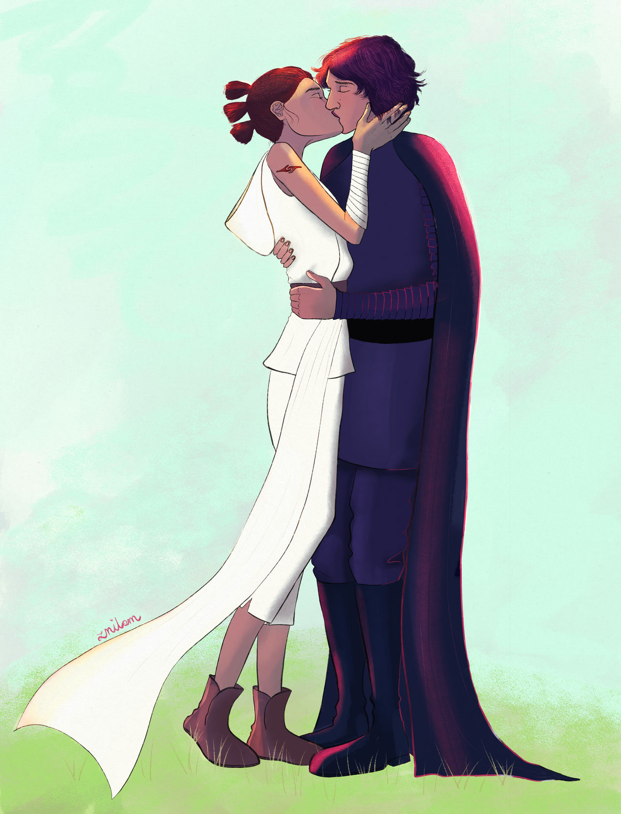 Reylo Kiss By Znilam On Deviantart