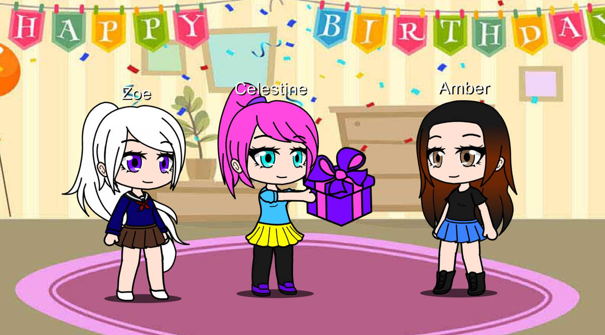 Celestine Giving Birthday Present To Amber By Yusaku Ikeda On Deviantart