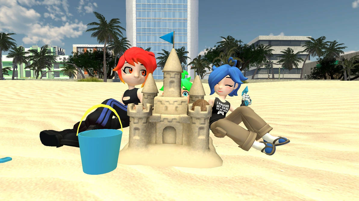 Belle, Tari and Theo built a sand castle by Yusaku-Ikeda on DeviantArt Belle, Tari and Theo built a sand castle by Yusaku-Ikeda on DeviantArt