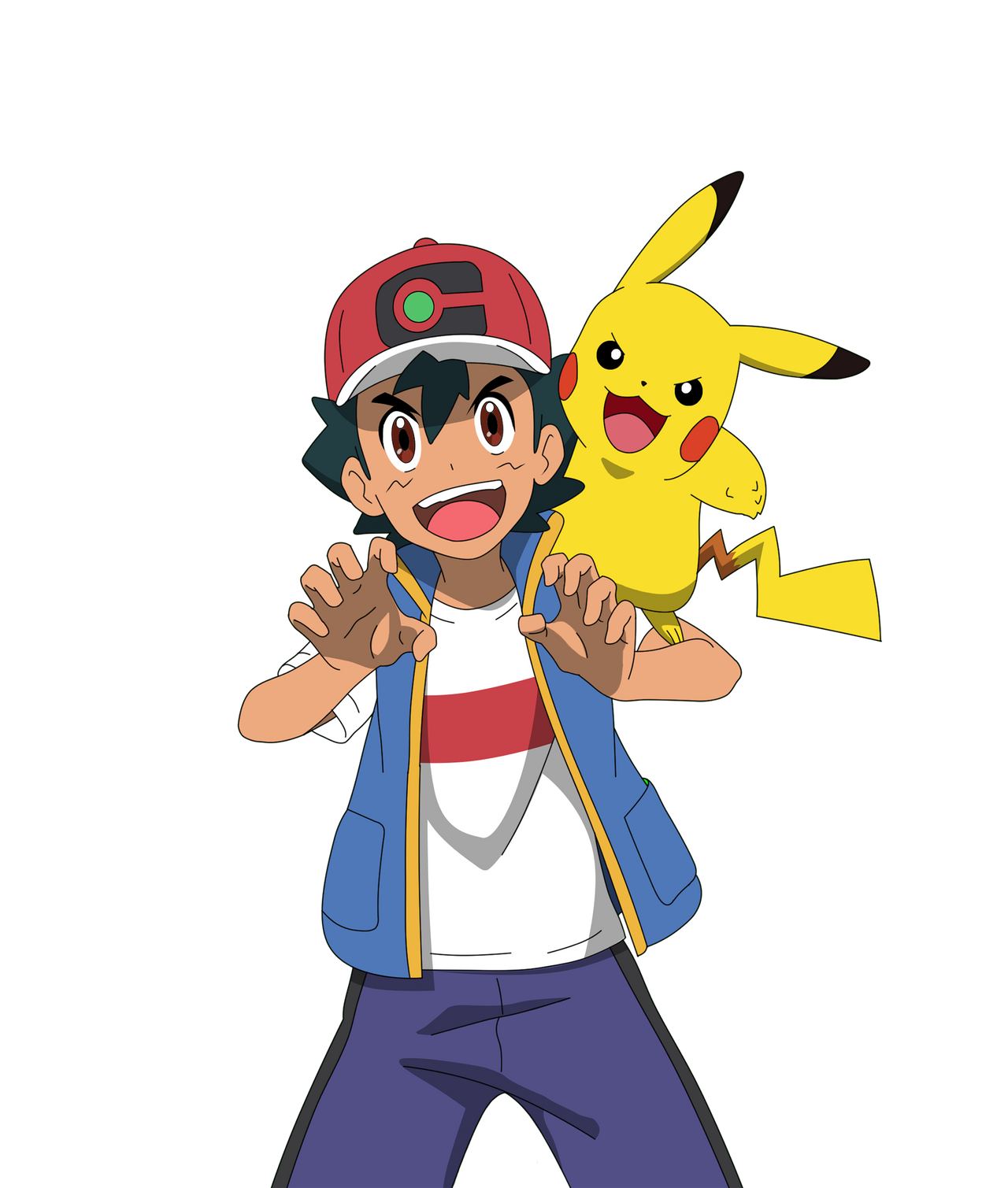 Ash Ketchum Pikachu Snorlax Video Games Pixel Art Png