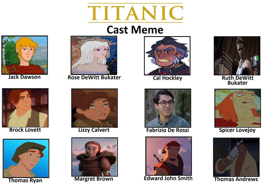 Titanic (Gosei Alliance) Cast Meme by kimstember on DeviantArt Titanic (Gosei Alliance) Cast Meme by kimstember on DeviantArt