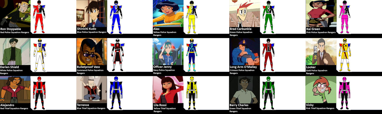Police Squadron Rangers (Identify) by kimstember on DeviantArt Police Squadron Rangers (Identify) by kimstember on DeviantArt