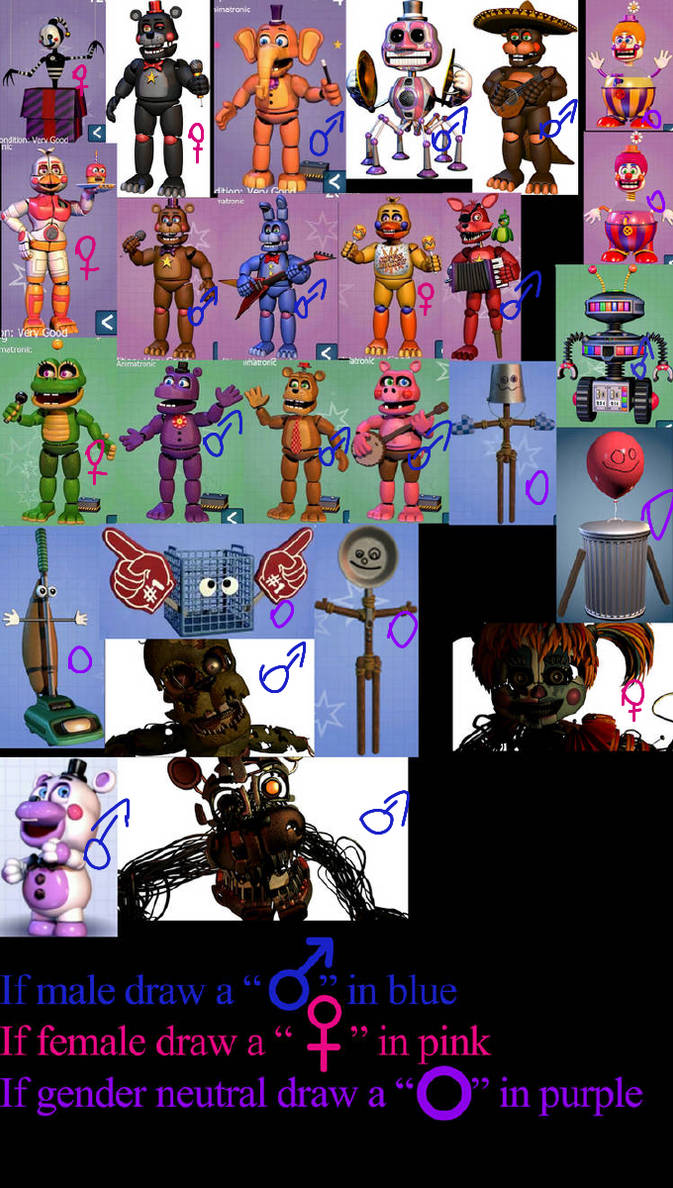 Ffps Animatronics Gender Meme By Rosettethedemongirl On Deviantart