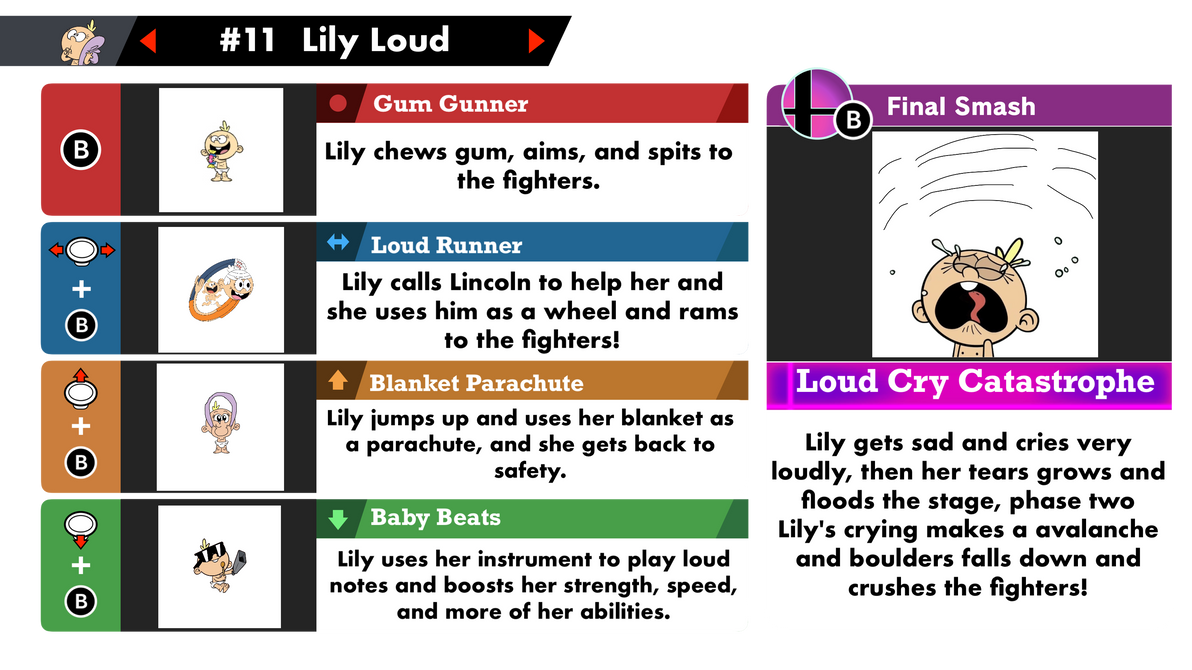Lily Louds Smash Moves By Smbros On Deviantart