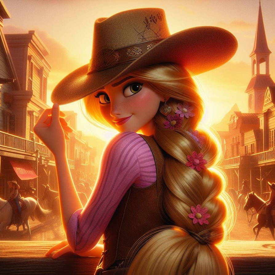 Cowgirl Rapunzel Disney Tangled 001 By Odviously On Deviantart