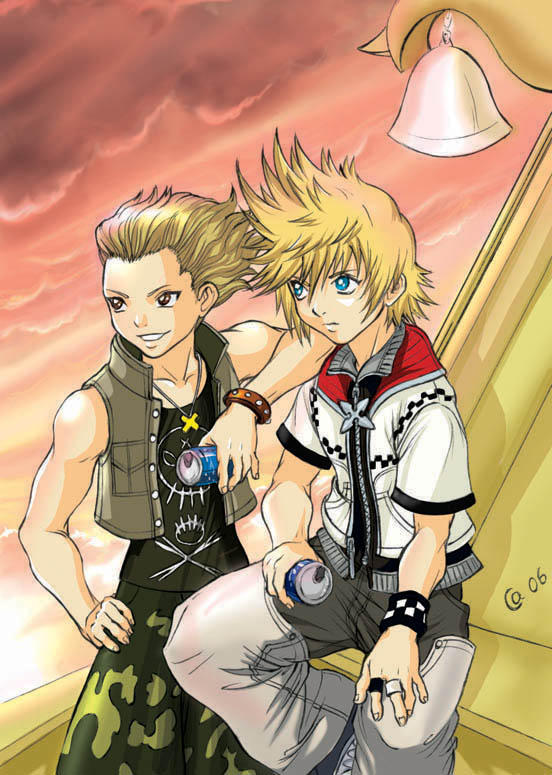 Roxas and Hayner - KH2 by Autumn-Sacura on DeviantArt