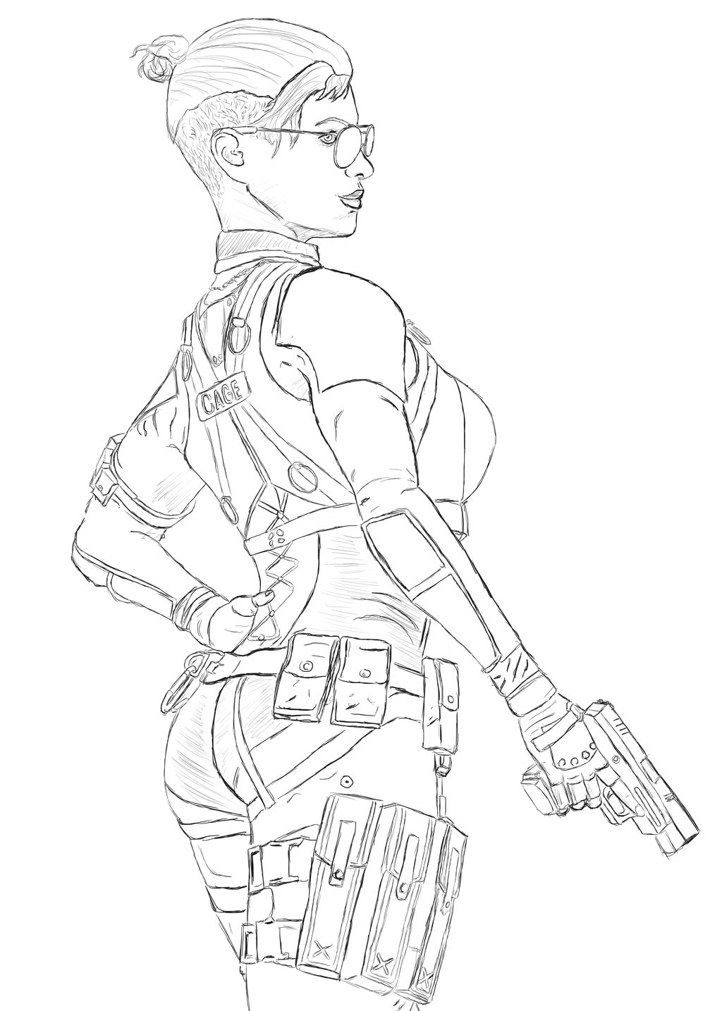 Cassie Cage Lineart By Gabriel529 On Deviantart