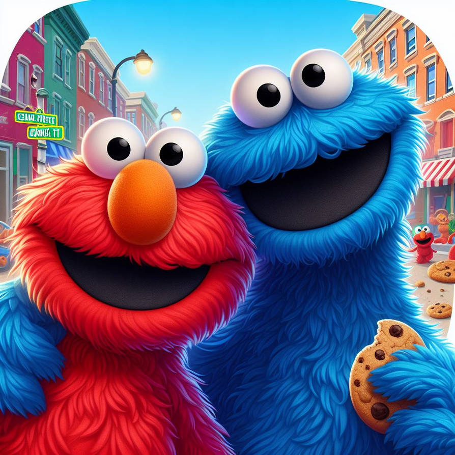 Elmo And Cookie Monster By Mnwachukwu16 On Deviantart