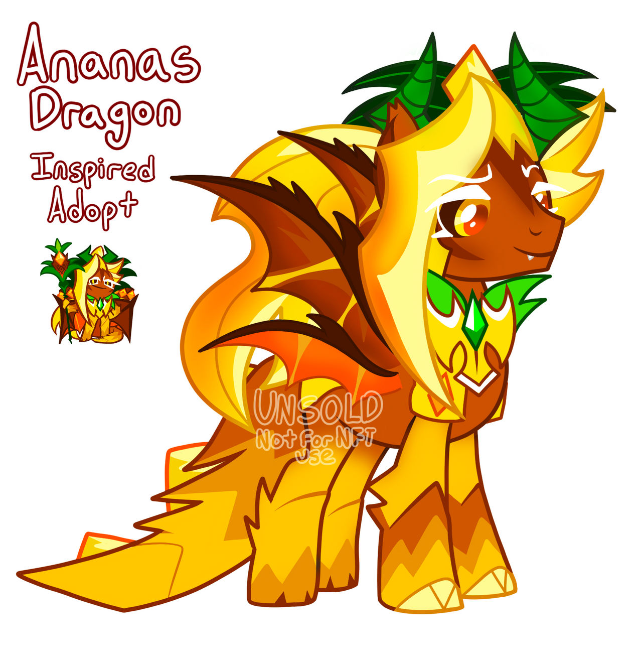 Ananas Dragon Cookie Mlp Adopt Closed By Taffyadopts On Deviantart