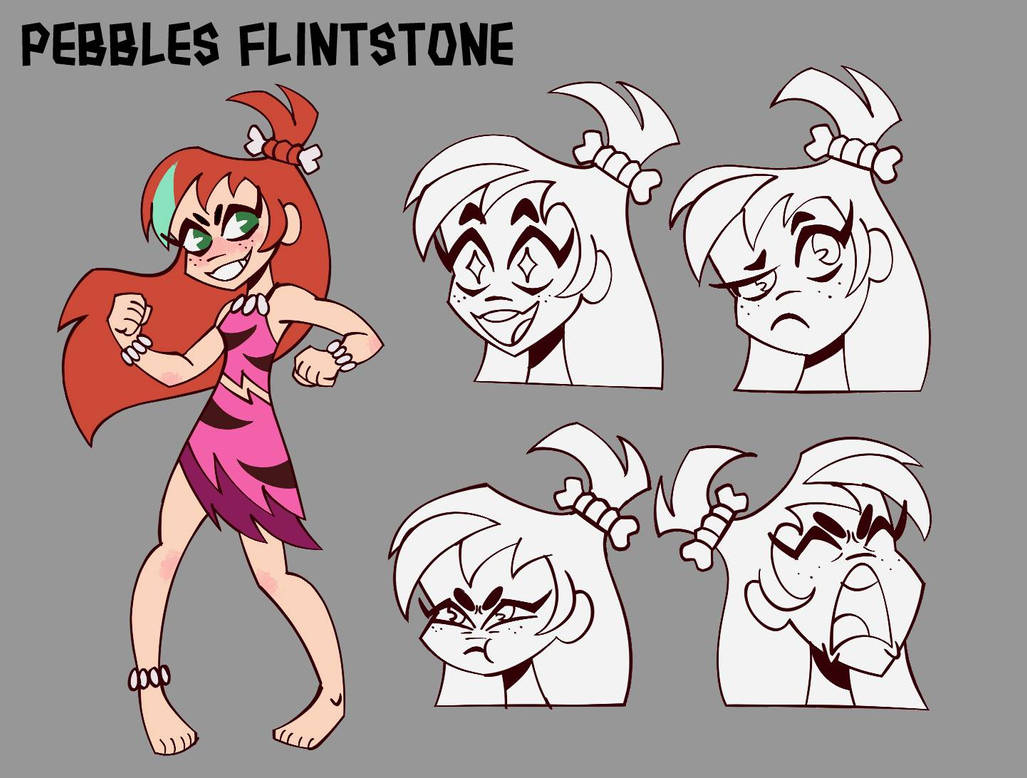 Pebbles Flintstone Cartoony Fanart By Galvatronusprime12 On Deviantart
