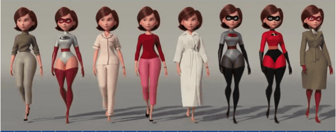 Elastigirl Helen Parr Walking In All Outfits By Galvatronusprime12 On