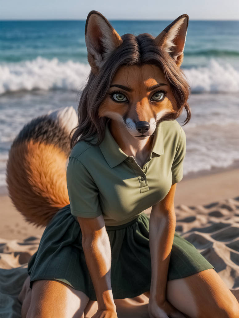 Kneeling Fox Tf By Lewdtf On Deviantart