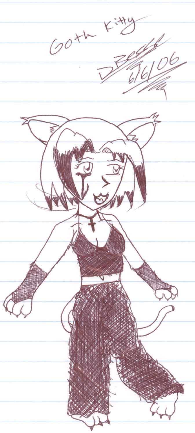 Goth Neko By Arcanefirelord On Deviantart