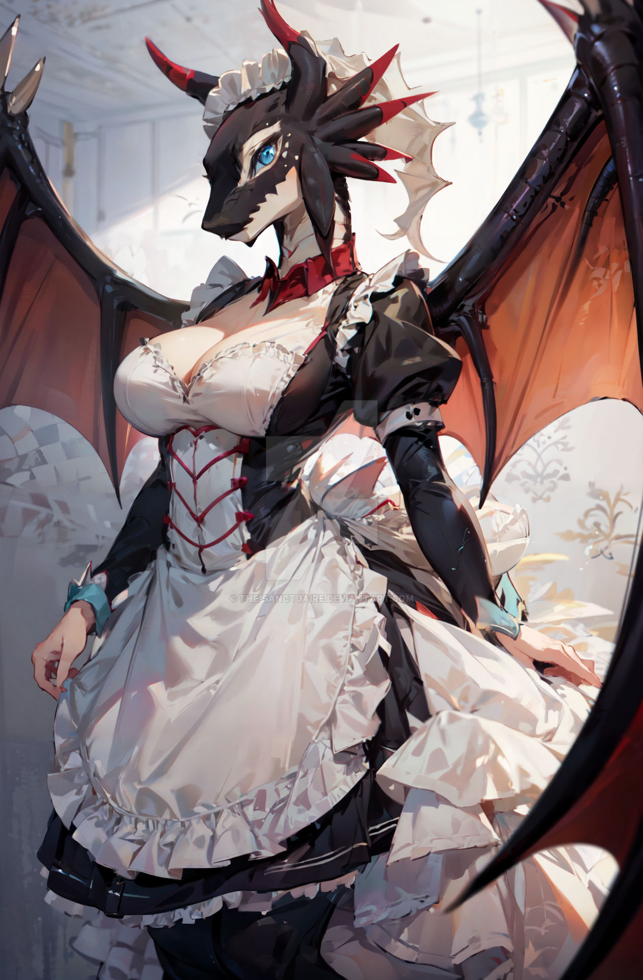Ai Art Dragonmaid Sheou Yu Gi Oh By The Sanctuaire On Deviantart