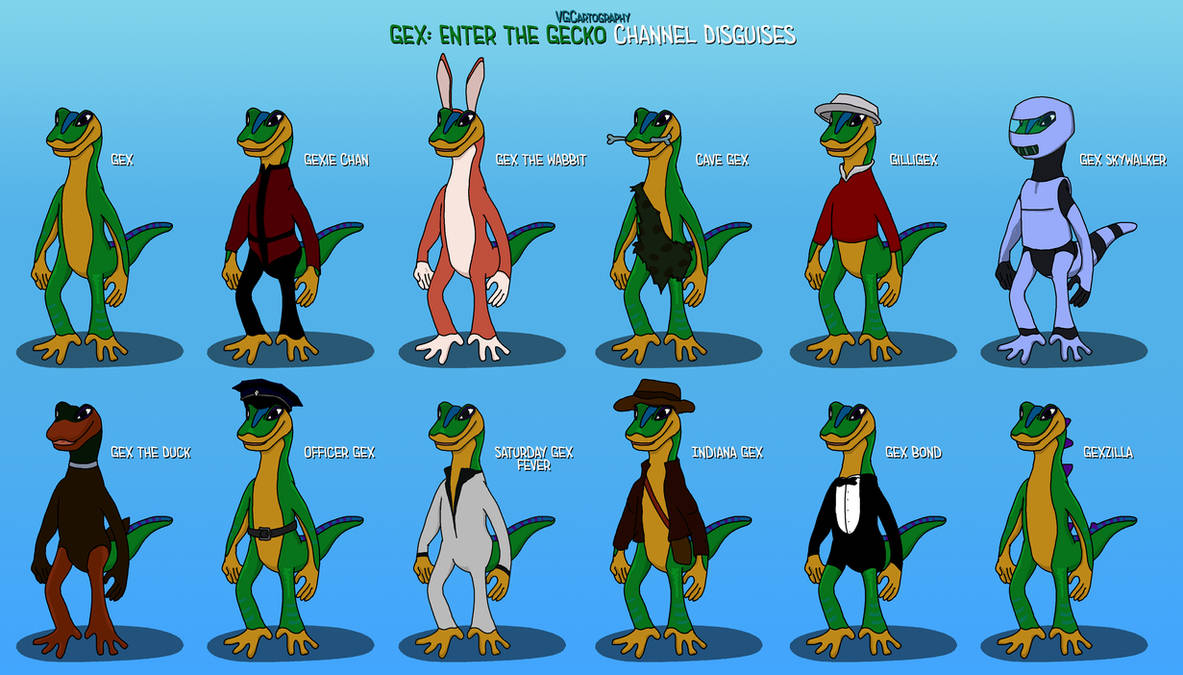 Gex Enter The Gecko Costumes By Vgcartography On Deviantart