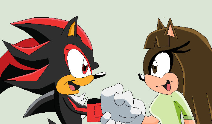 My Sonic Oc Meeting Shadow Handshake By Twidashfan1234 On Deviantart