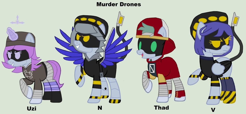 Mlp Murder Drones,Uzi,N,Thad And V Vector 211 by twidashfan1234 on ... Mlp Murder Drones,Uzi,N,Thad And V Vector 211 by twidashfan1234 on ...