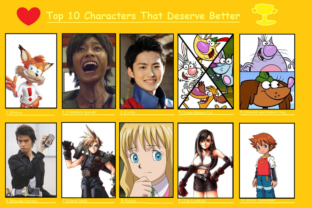 Request My Top 10 Characters That Deserve Better By Flainyesfourzeno