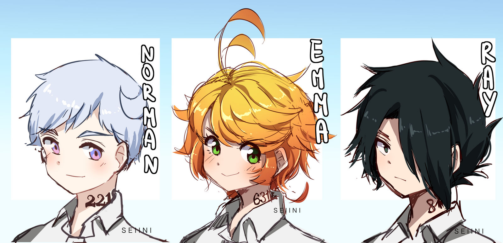 Tpn Emma Norman And Ray By Seiini On Deviantart