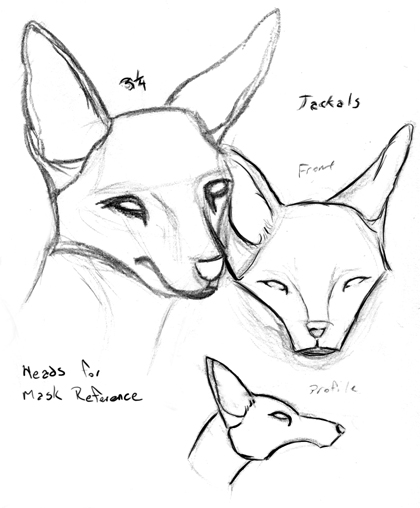 How To Draw A Jackals Head