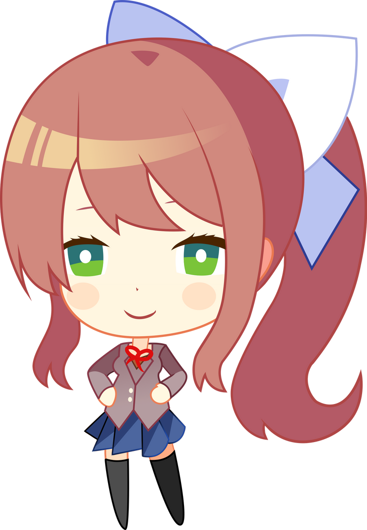 Monika Chibi By Anjasx4d On Deviantart