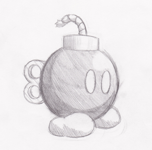 Bob-Omb Sketch by darklink570 on DeviantArt