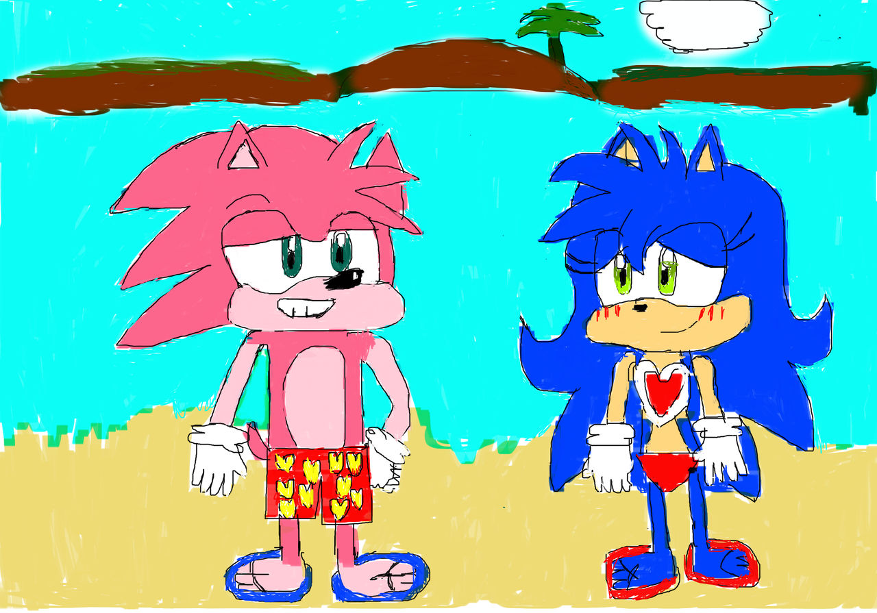 Sonica and Jamey at the beach by thebeachmunks on DeviantArt Sonica and Jamey at the beach by thebeachmunks on DeviantArt