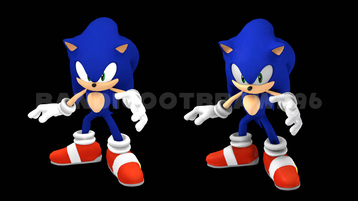 Render Old Vs Final Dreamcast Sonic Sa Cg Pose By Bandicootbrawl96 On