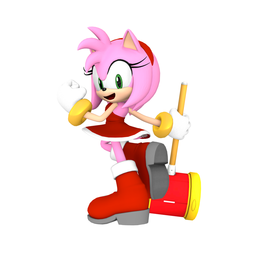 Amy Rose 2022 Hammer Render By Bandicootbrawl96 On Deviantart