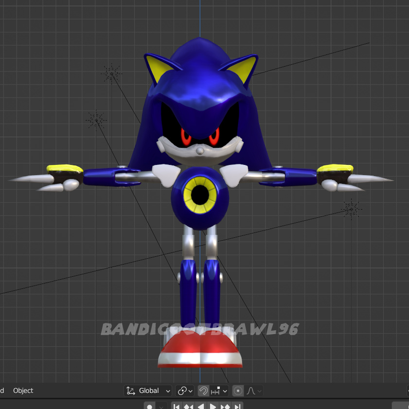 Dreamcast Metal Sonic Final Model Update By Bandicootbrawl96 On Deviantart