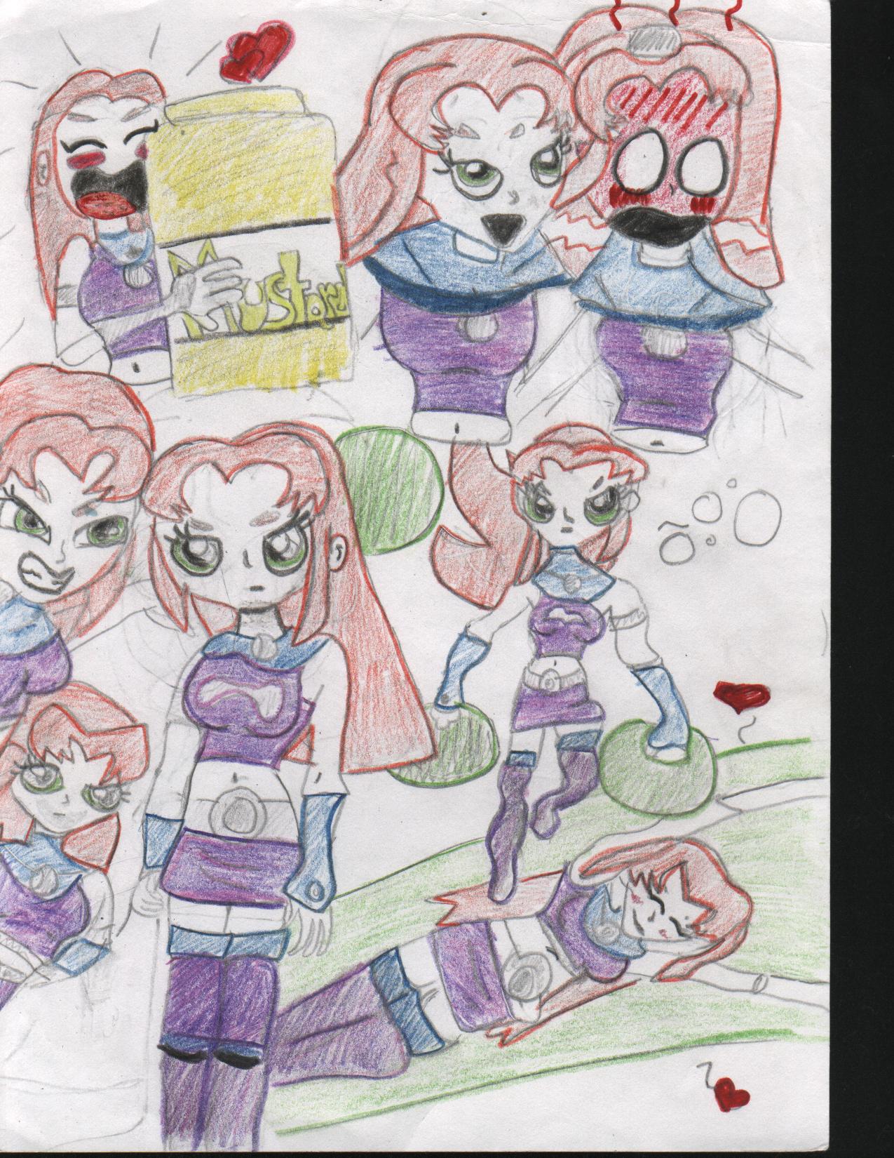 Starfires Many Poses By Like2laugh On Deviantart