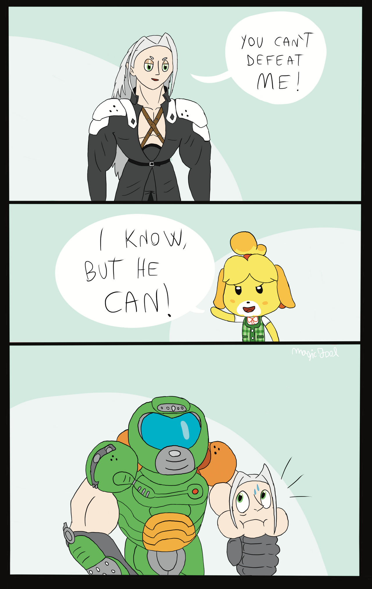 Isabelle Summons Doom Slayer By Magicfool64 On Deviantart