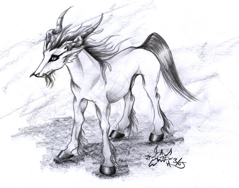 Horned Creature by DamienMuerte on DeviantArt
