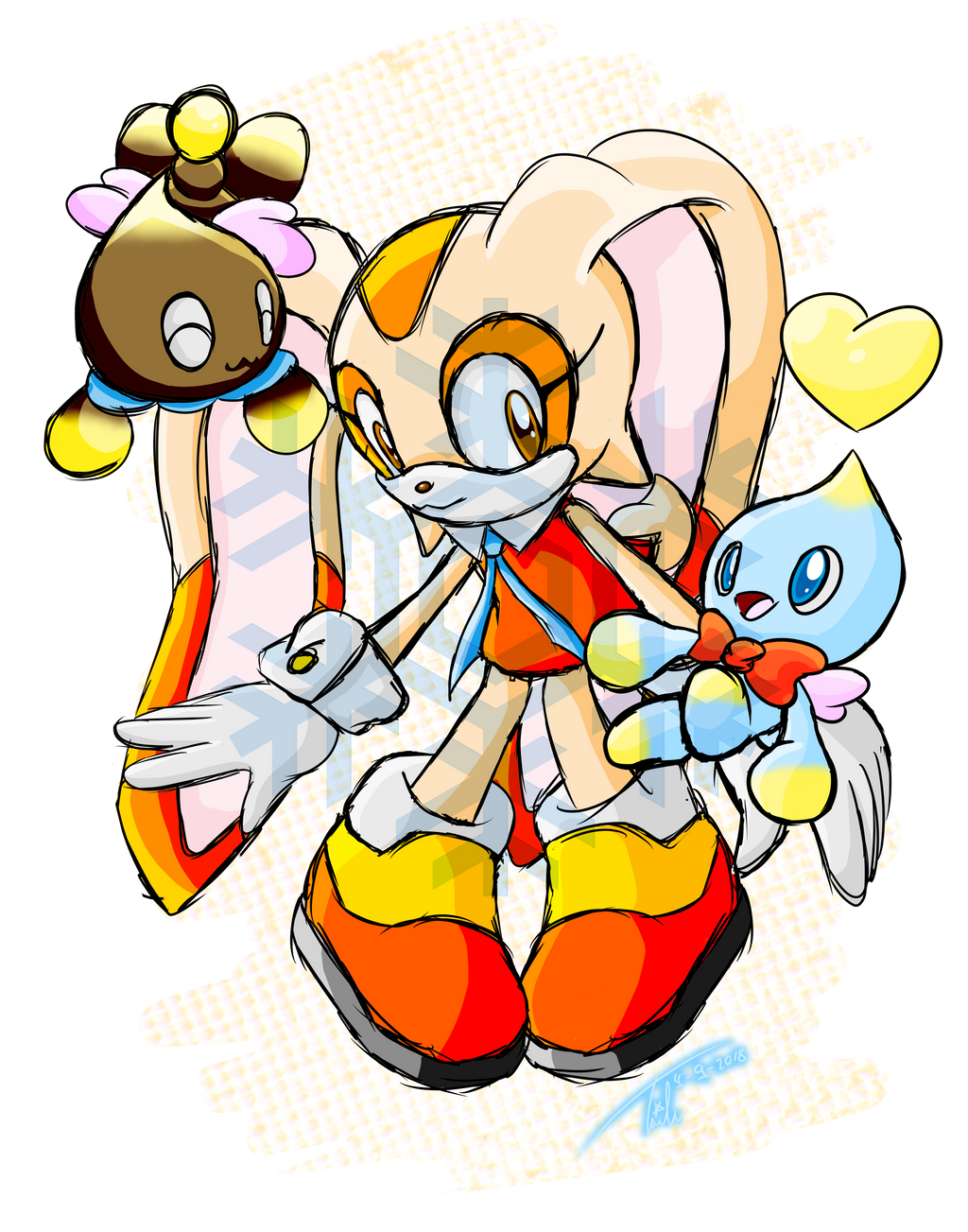 Cream The Rabbit Cheese Chocola Chao By Yukiko Snowflake On Deviantart