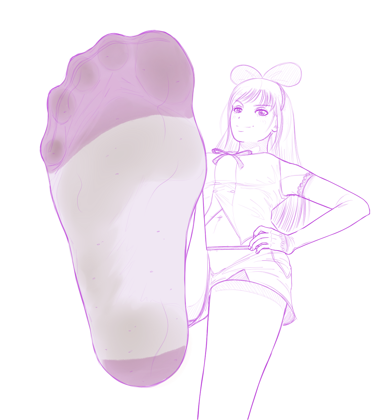 Sketch Kizuna Ai Foot Tease By Wtfeather On Deviantart