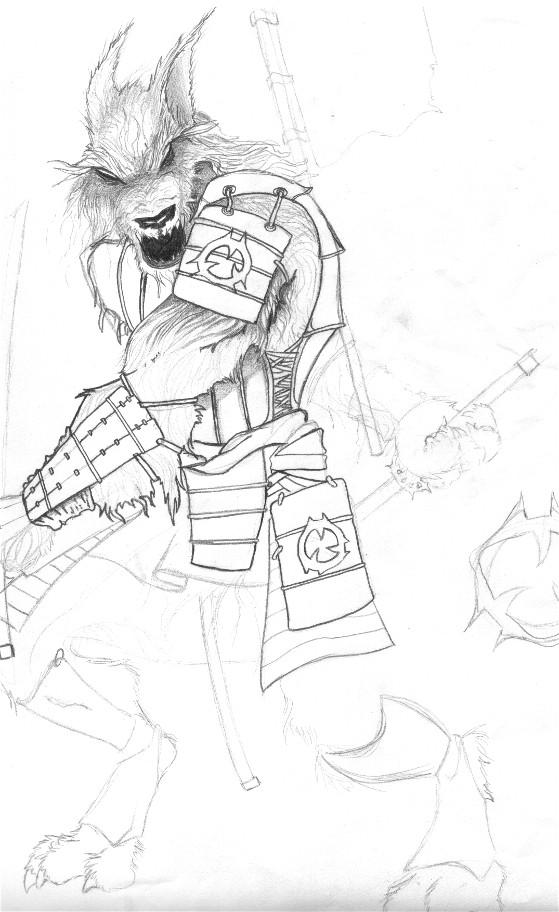 Samurai werewolf by golic on DeviantArt