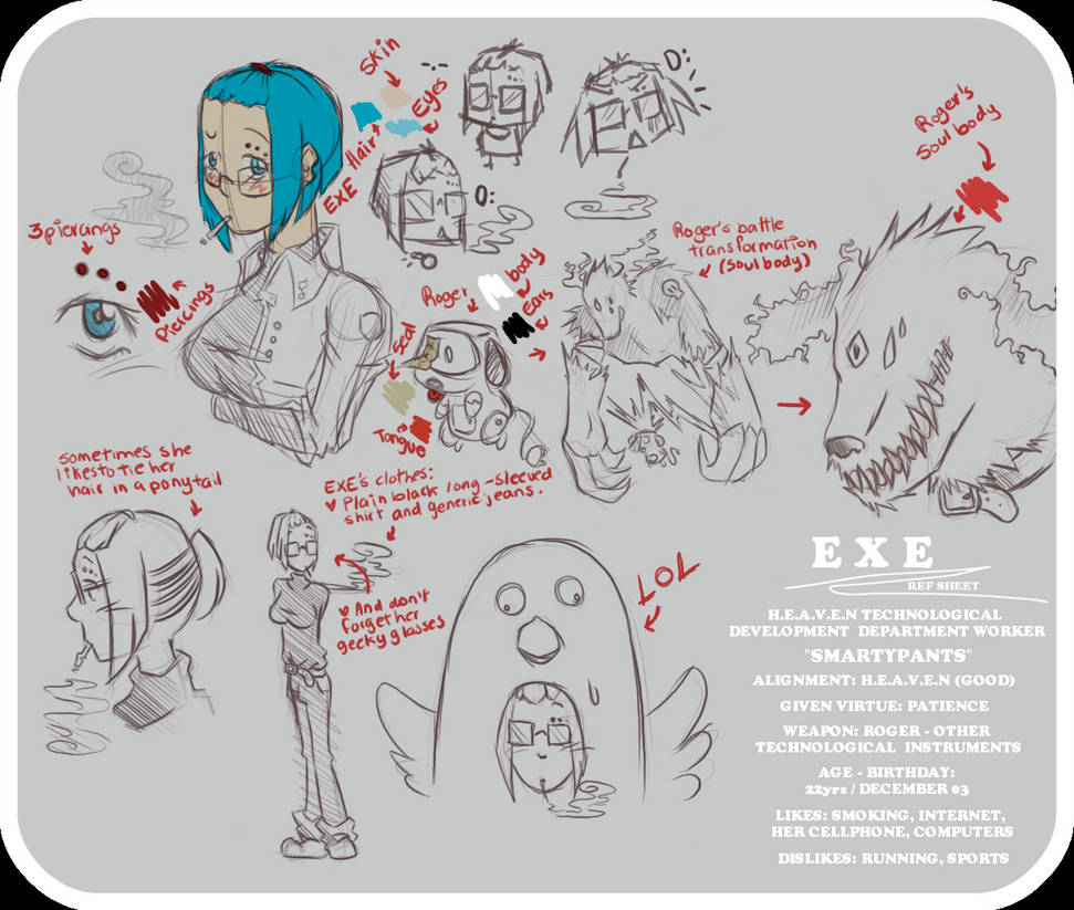 EXE Reference Sheet by seven7h-door on DeviantArt