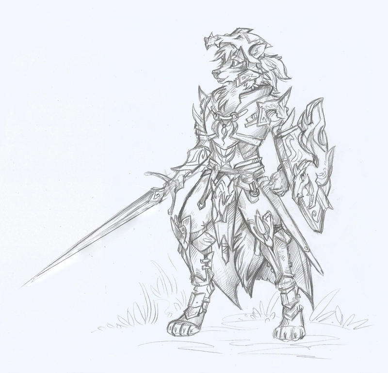 Wolf Knight Custom Adopt Sketch By Taski Guru On Deviantart
