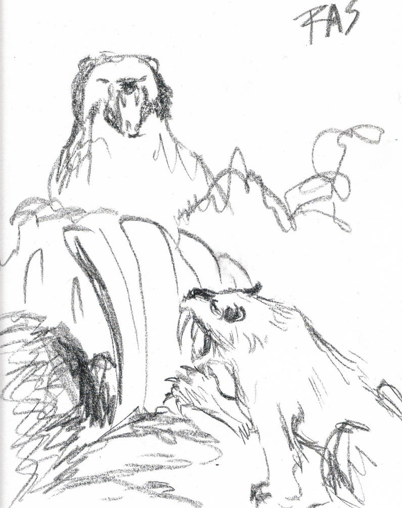 Smilodon Sketch 1 by robertsloan2 on DeviantArt
