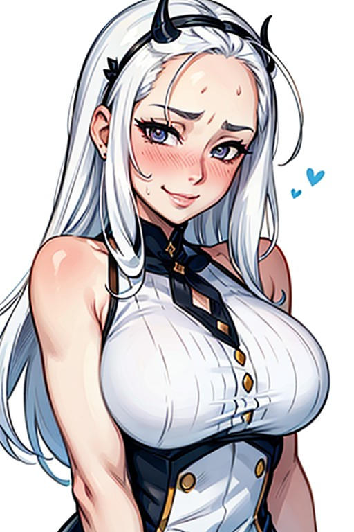 Beautifully Devilish White Hair Girl By Oresenpai17 On Deviantart