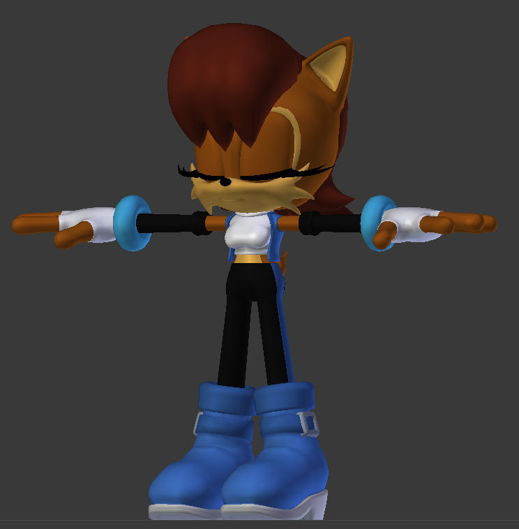 Princess Sally Acorn Model Update 04 By Darkhedgehog23 On Deviantart